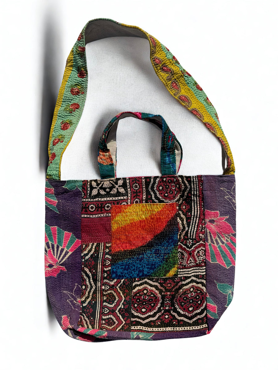 Sindhi Ralli Handmade Bag – Vintage Kantha | Pakistani Craft | QUMAS